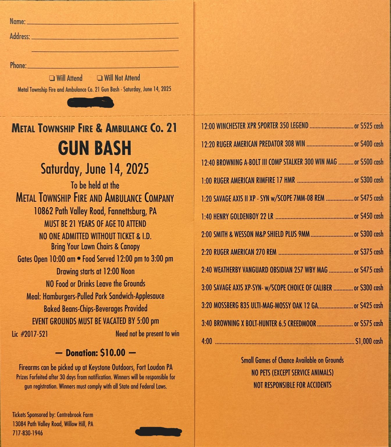 Events for December 2025 – Metal Township Fire Company