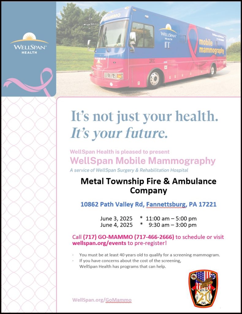 Events for May 2026 – Metal Township Fire Company